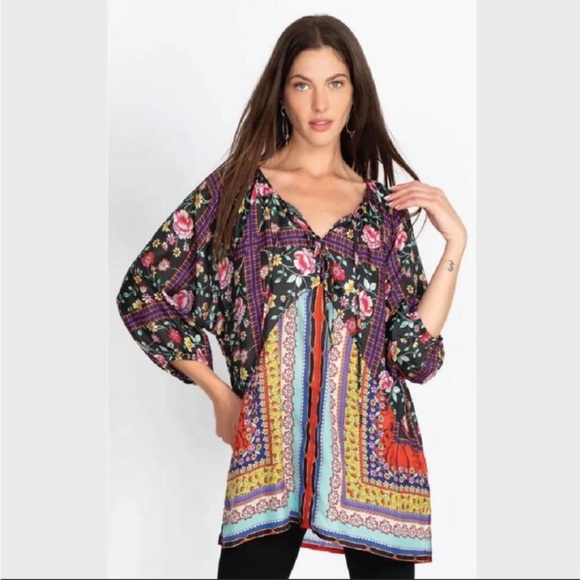 Johnny Was | Tops | New Johnny Was Lookout Electra Silk Printed Tunic ...